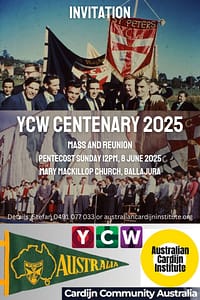 Perth YCW Centenary Mass & Reunion: Pentecost Sunday, June 8, 2025 – Cardijn Community Australia
