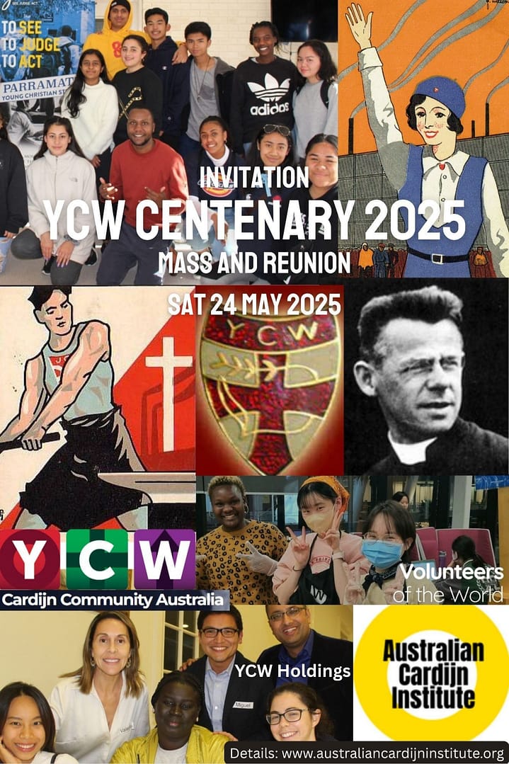 YCW Centenary – Melbourne, May 24 – Cardijn Community Australia