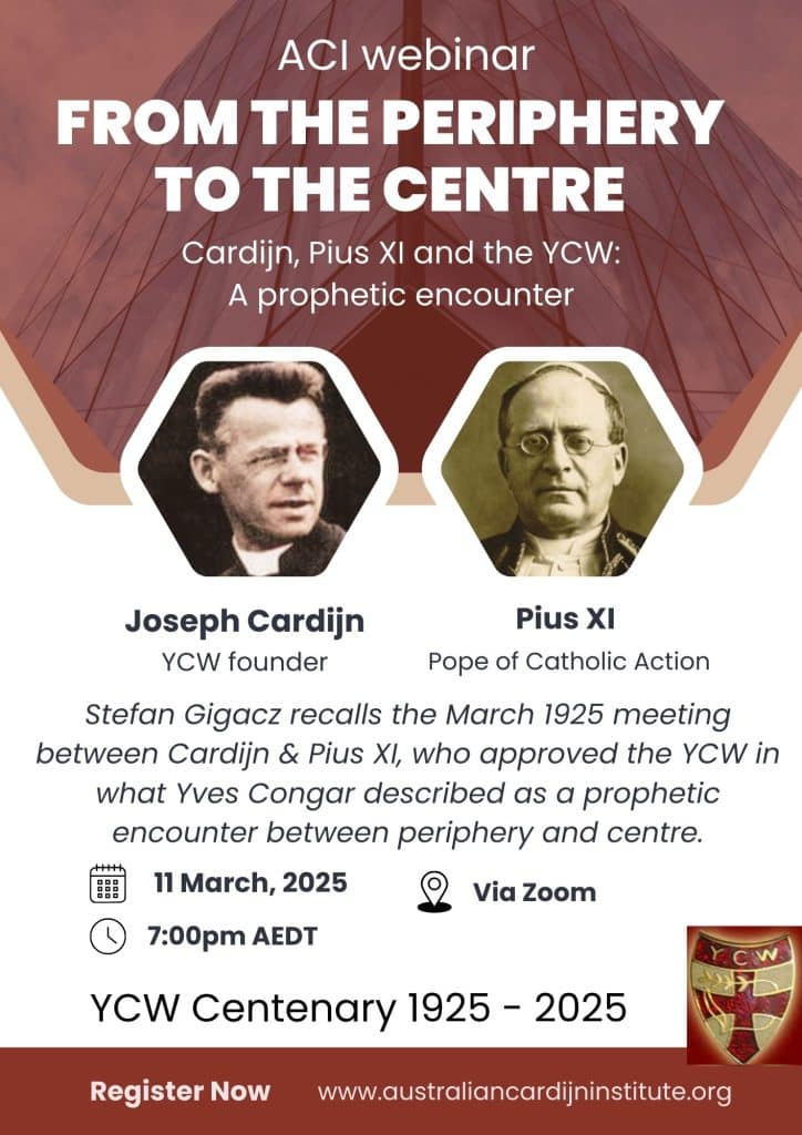 Commemorating a Century of the Young Christian Workers Movement ...