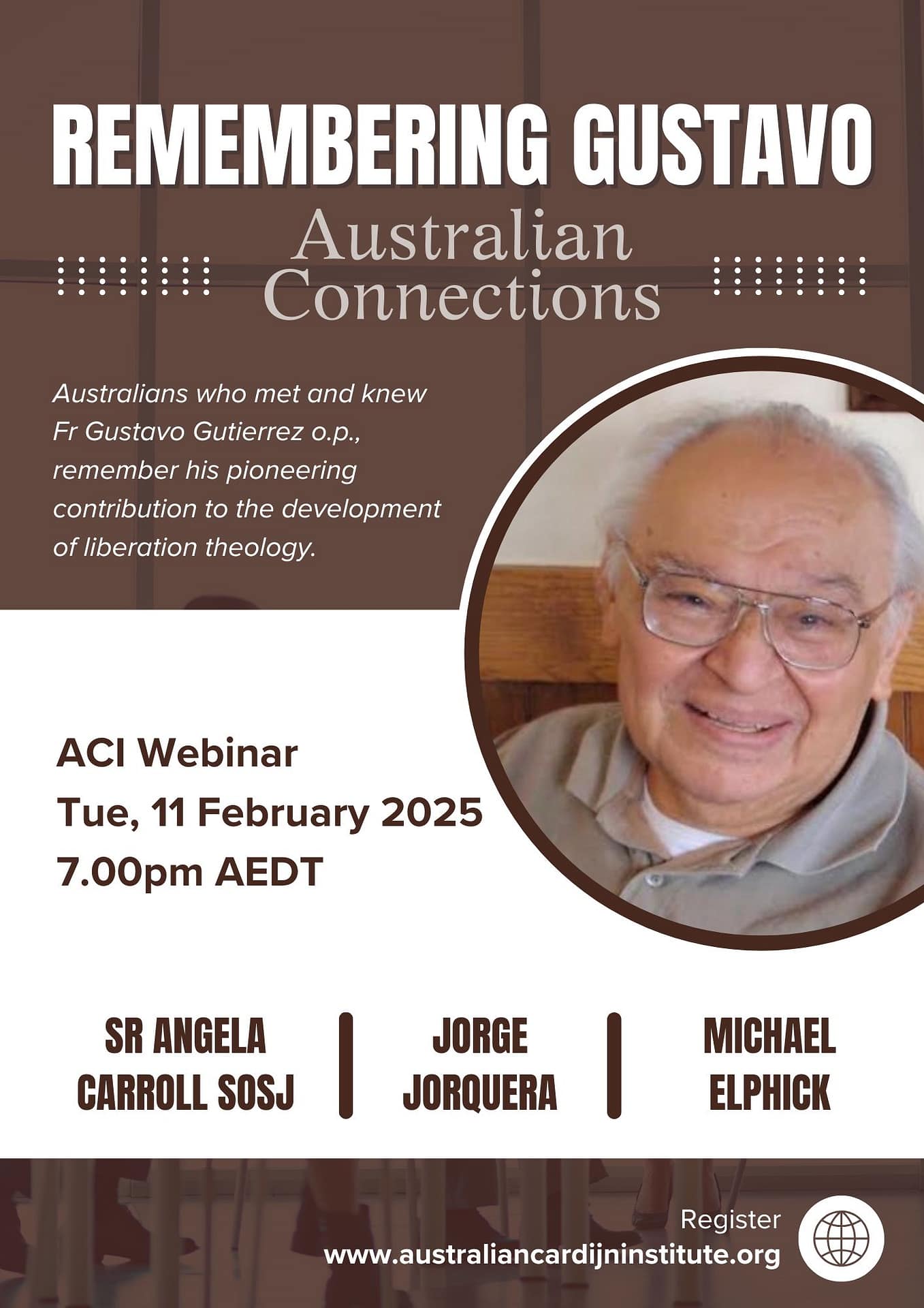 ACI Webinar: Remembering Gustavo Gutiérrez – Cardijn Community Australia